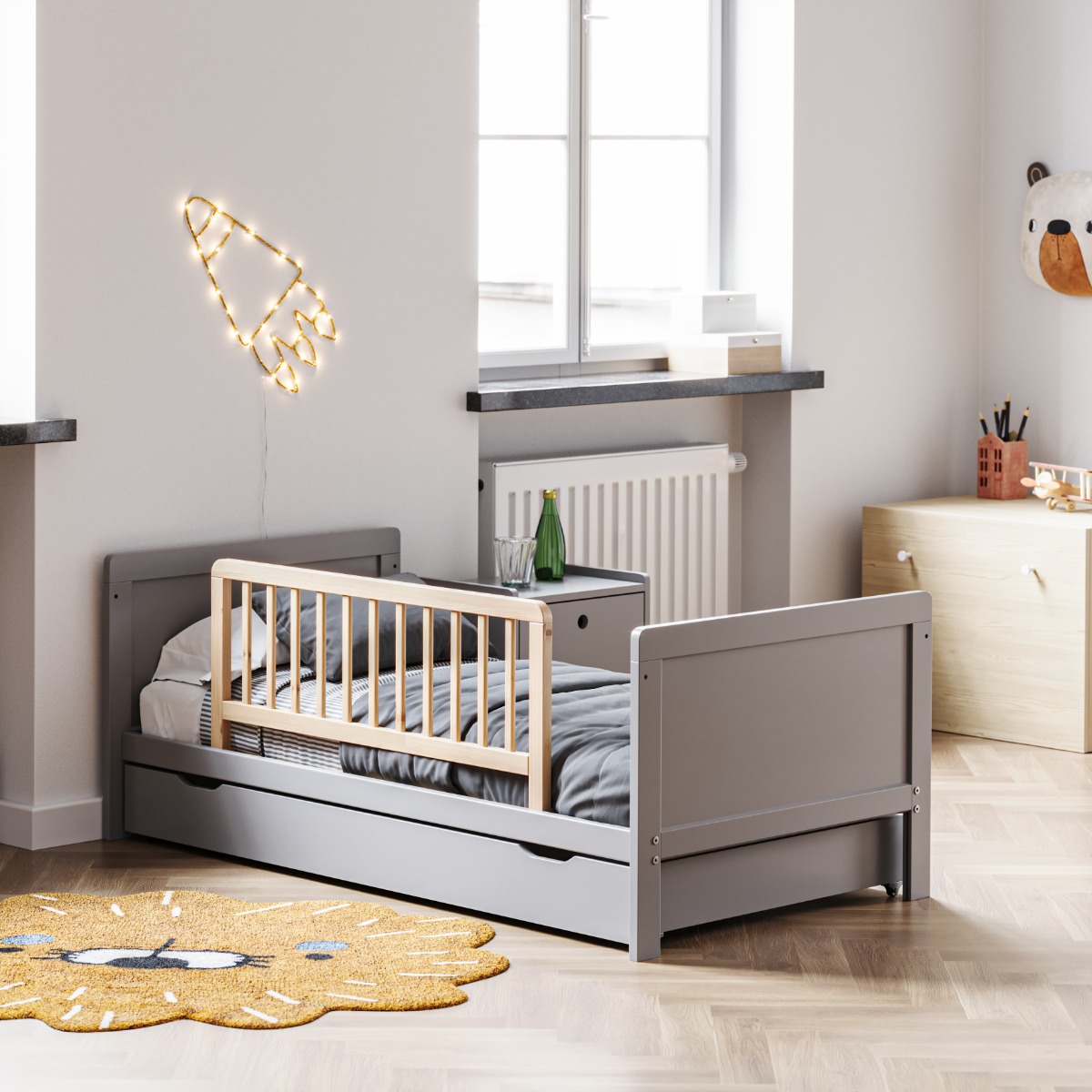 Bed guard for children in Natural wood ️ Petite Amelie