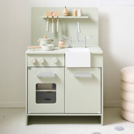 Wooden Toy Kitchen in Mint Grey ️ Petite Amélie